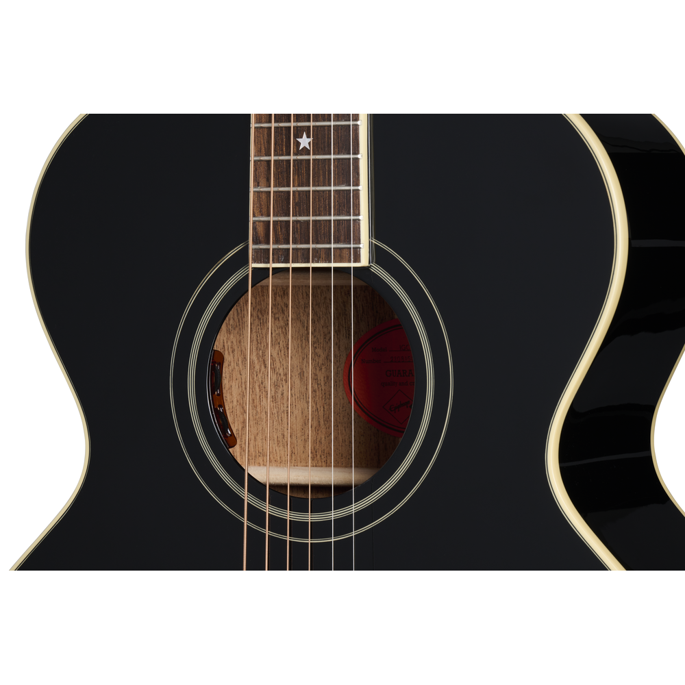 Epiphone J-180 LS in Ebony with Hard Case