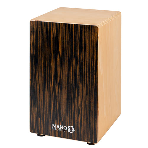 Mano Percussion Cajon Drum Ebony MP985E Wooden Rhythm Box with Black P